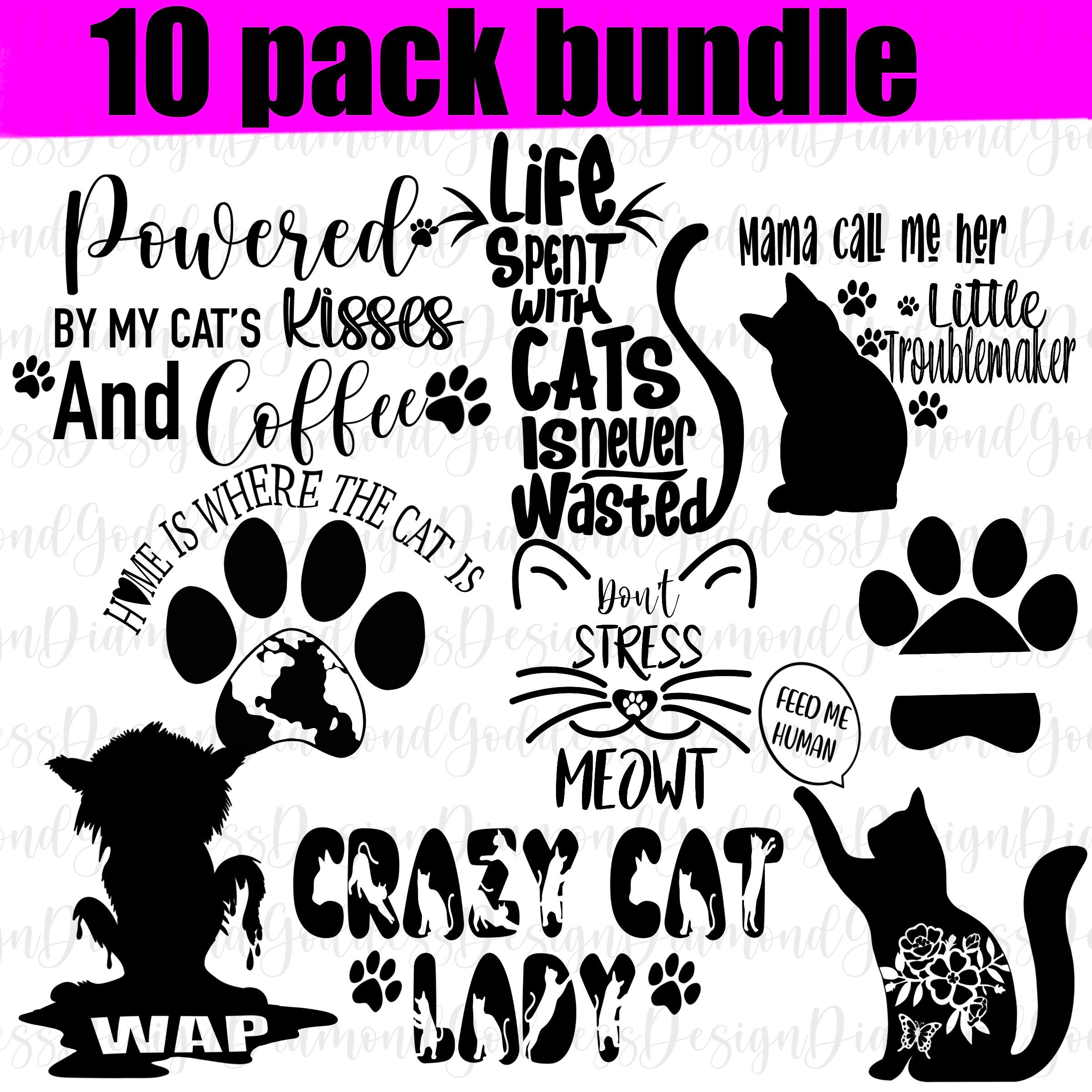 Katze SVG Bundle Katze SVG Kätzchen SVG Katze Dame Svg - Etsy.de
