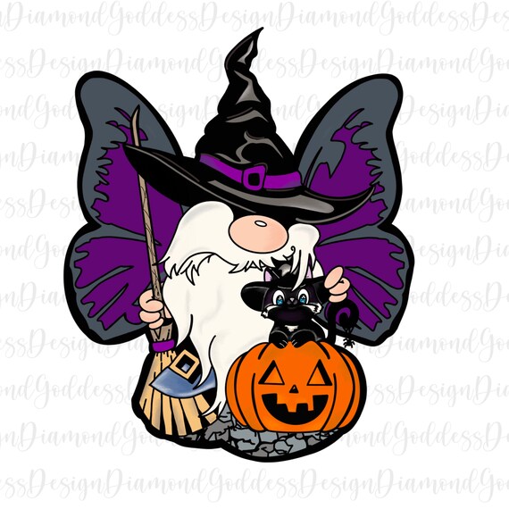 Halloween Gnome clipart Halloween Png Fall Witch Png | Etsy