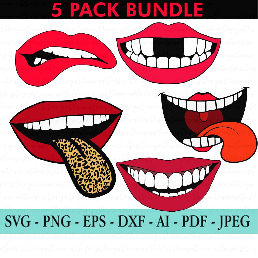 Lips SVG, Lips Bundle Svg, Kiss, Red Lips, Biting Lips, Face Mask ...