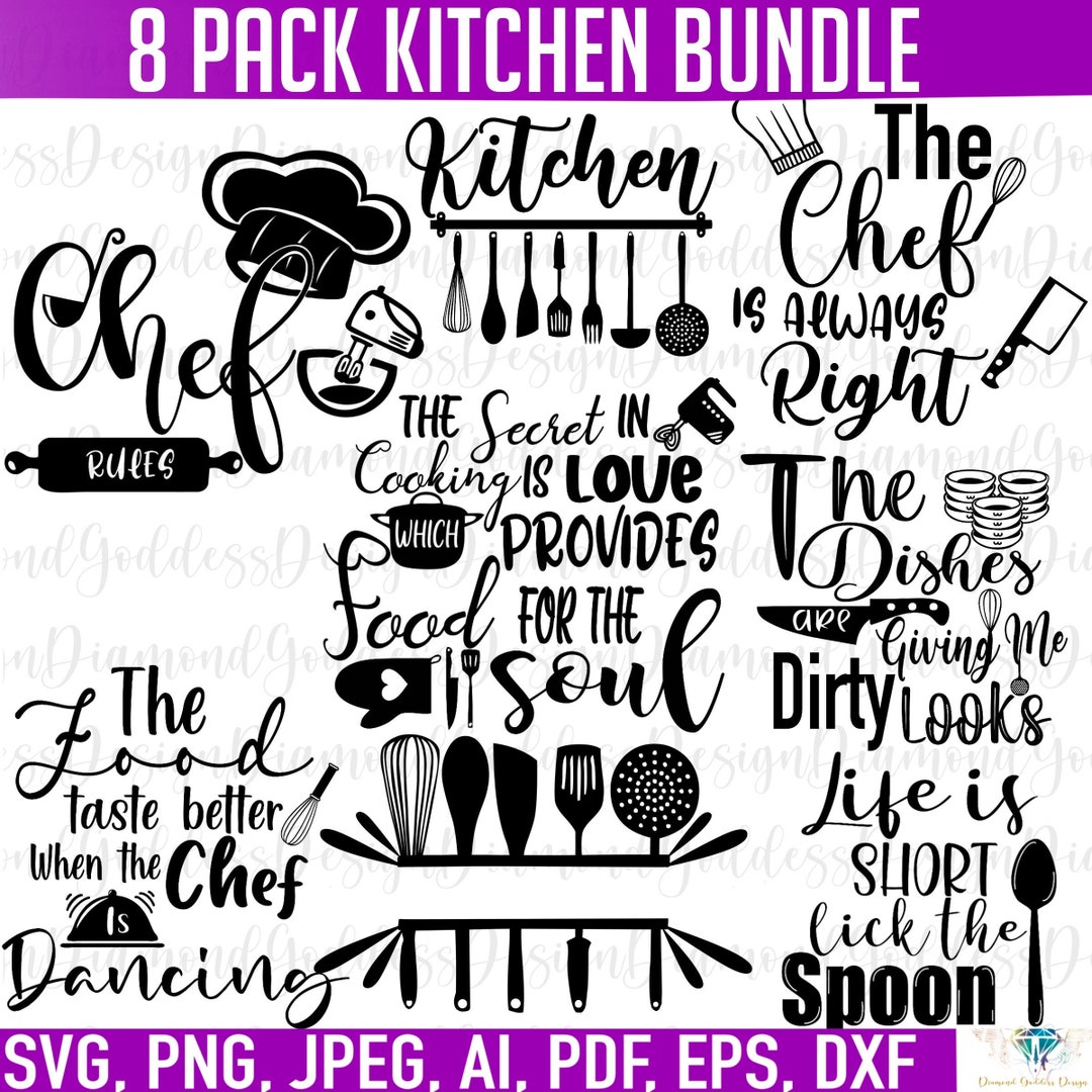 Happy Kitchen Bundle Svg, Svg Cut File | Cut File for Cricut & Cameo ...