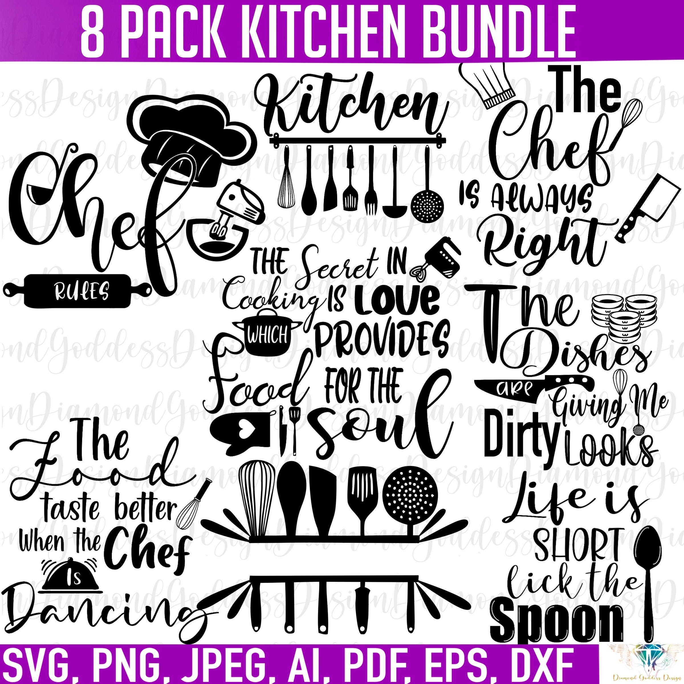 Happy Kitchen Bundle Svg Svg Cut File Cut File for Cricut & | Etsy