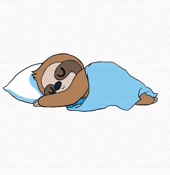 Sleepy Sloth SVG Sloth Clipart Cute Sloth Sloth Birthday | Etsy