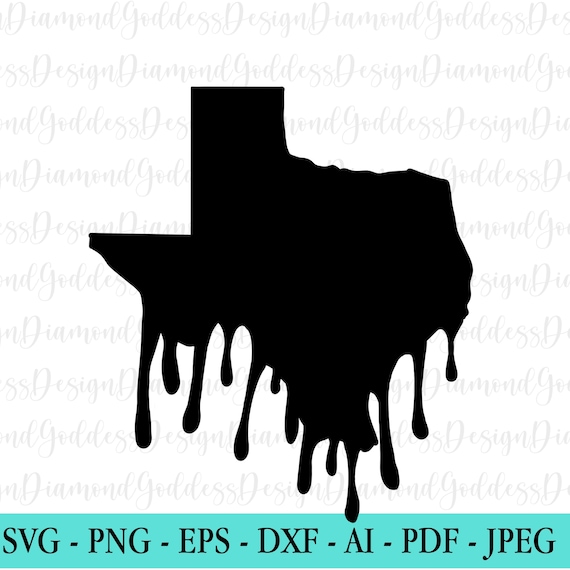Texas Drip Svg Texas Star SVG Map Home State SVG Dxf | Etsy