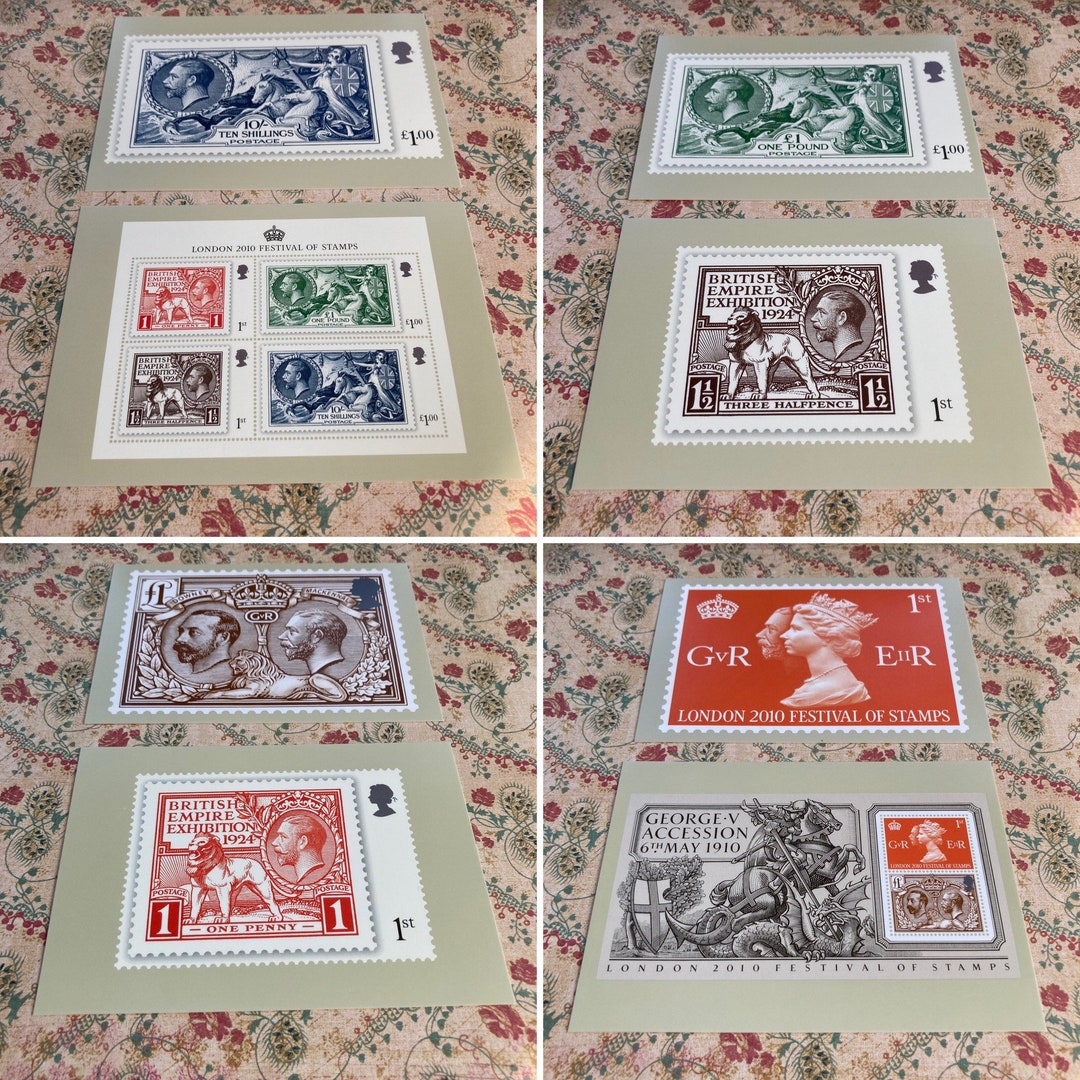 Royal Mail Stamp Postcard Set Eight London 2010 Festival of Stamps ...
