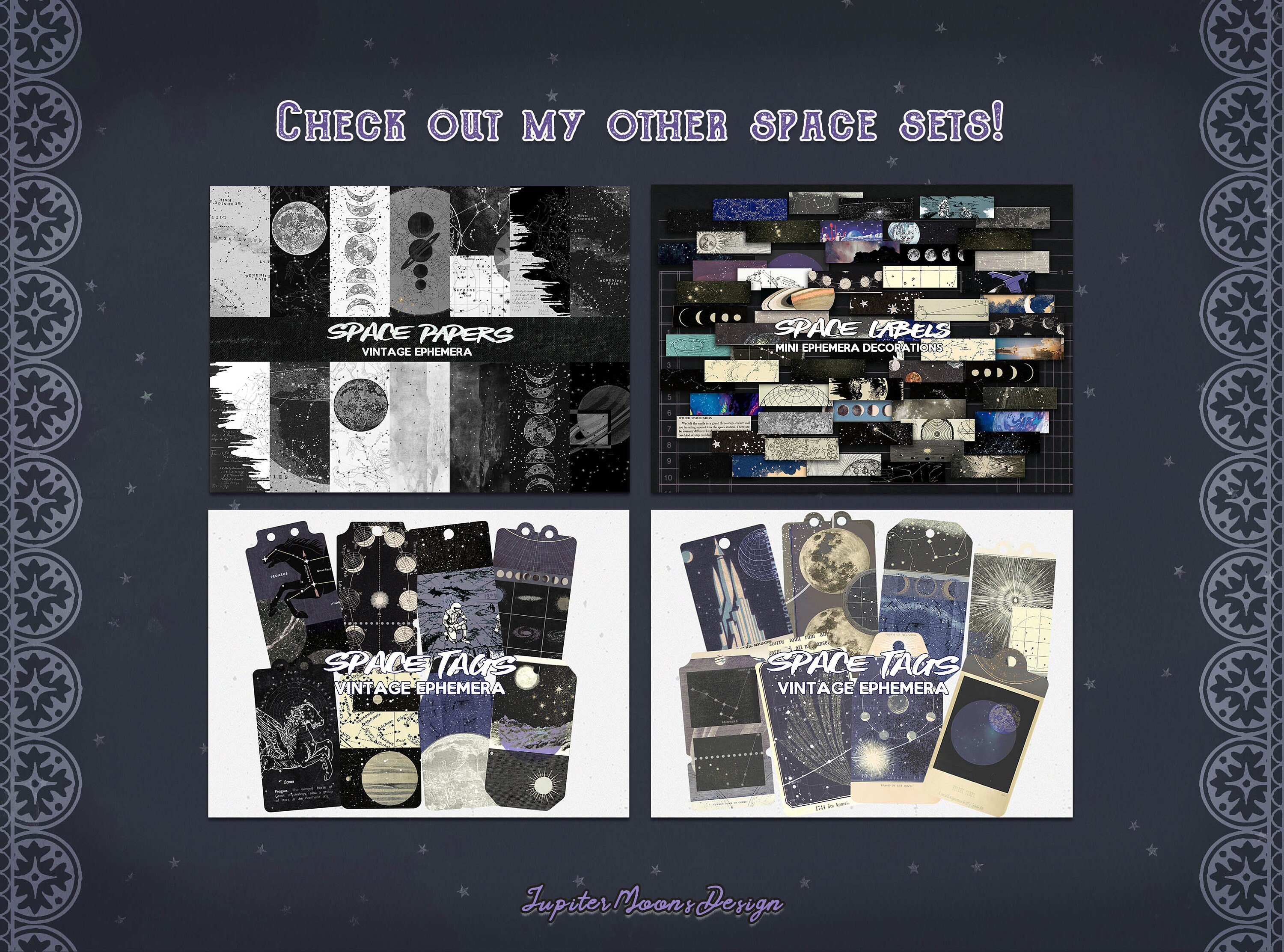 Vintage Space Papers Ephemera DIGITAL DOWNLOAD Scrapbooking Junk ...