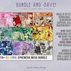 Red Vintage Ephemera | DIGITAL DOWNLOAD | Junk Journal | Journaling ...