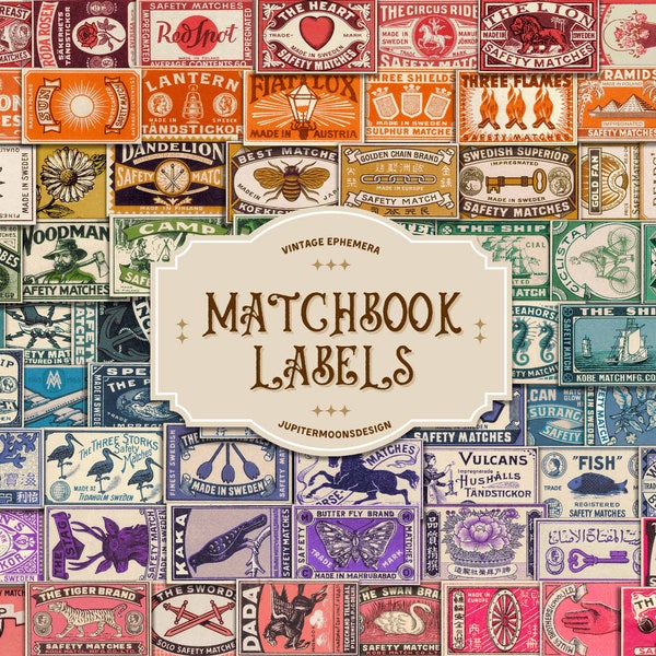 Matchbox Label - Etsy
