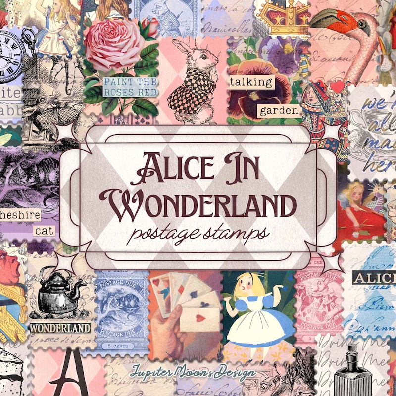 Alice in Wonderland Rubber Stamp - Etsy