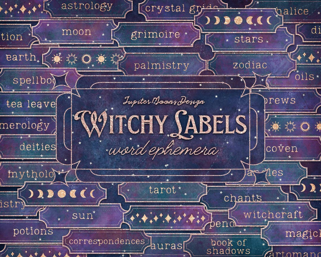 Witchy Labels | DIGITAL DOWNLOAD | Book of Shadows Printable ...