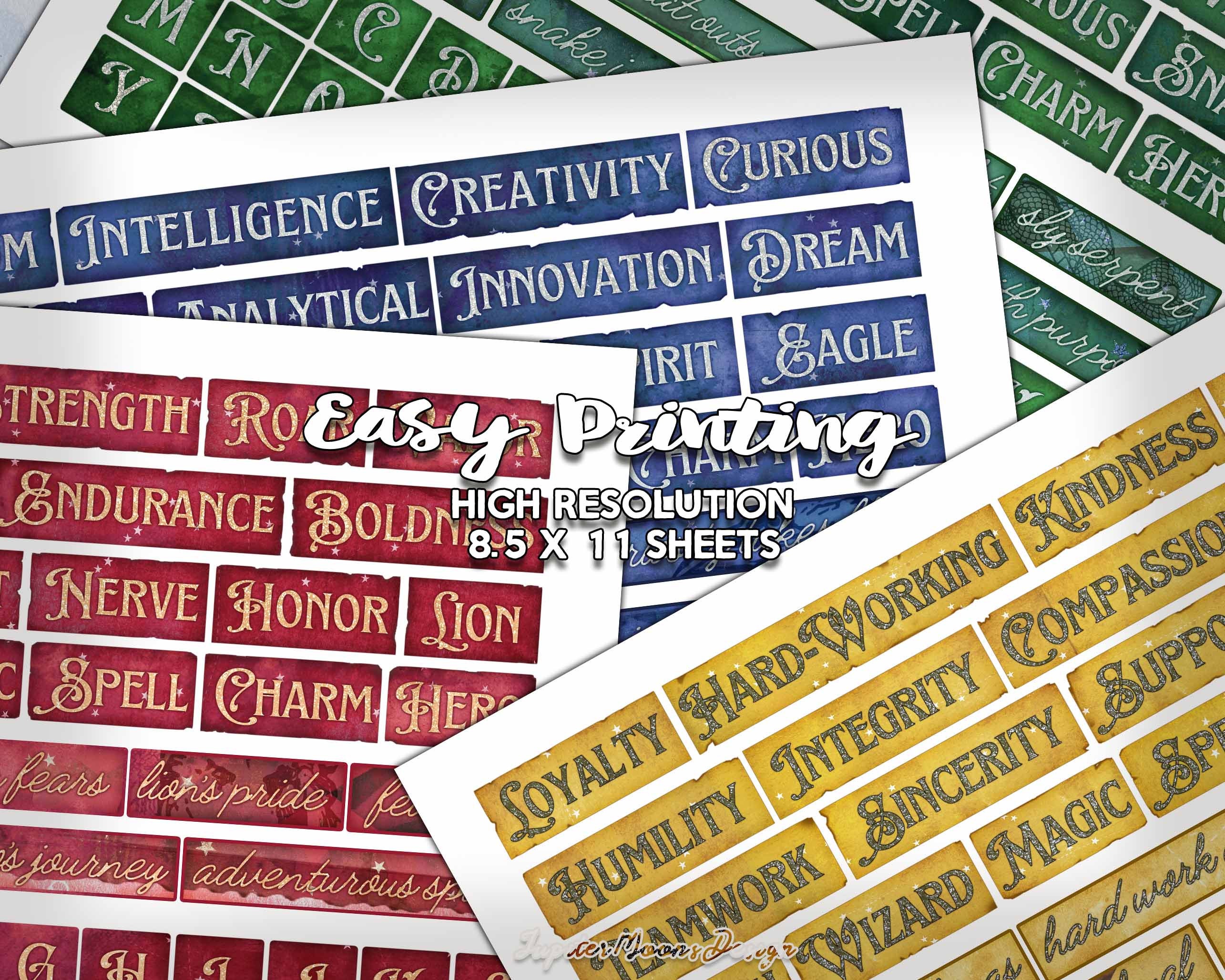 Magic School Words Ephemera | DIGITAL DOWNLOAD | Junk Journal Kit ...