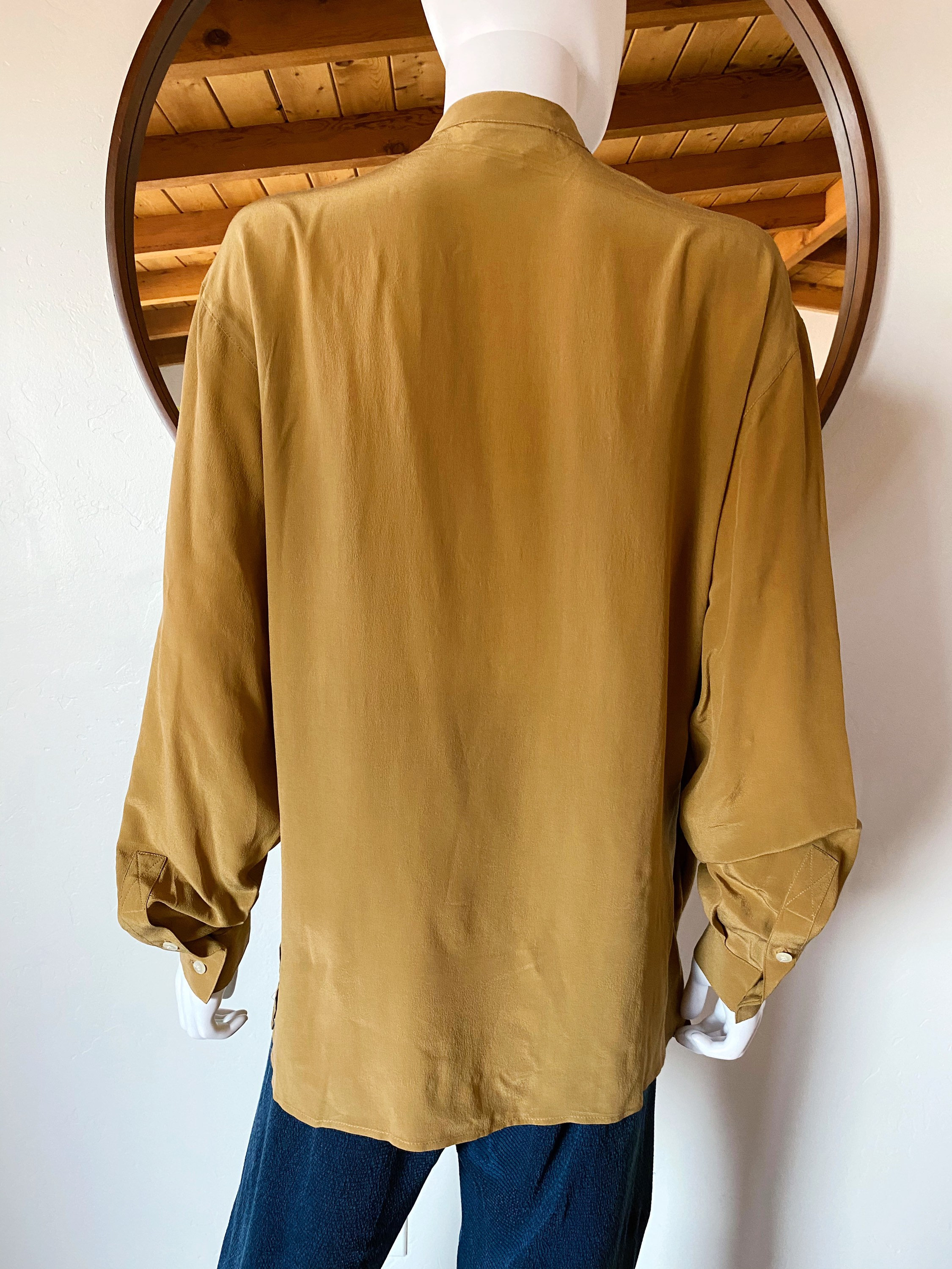 Vintage 90's Anne Carson 100% Pure Silk Androgyny Brown - Etsy