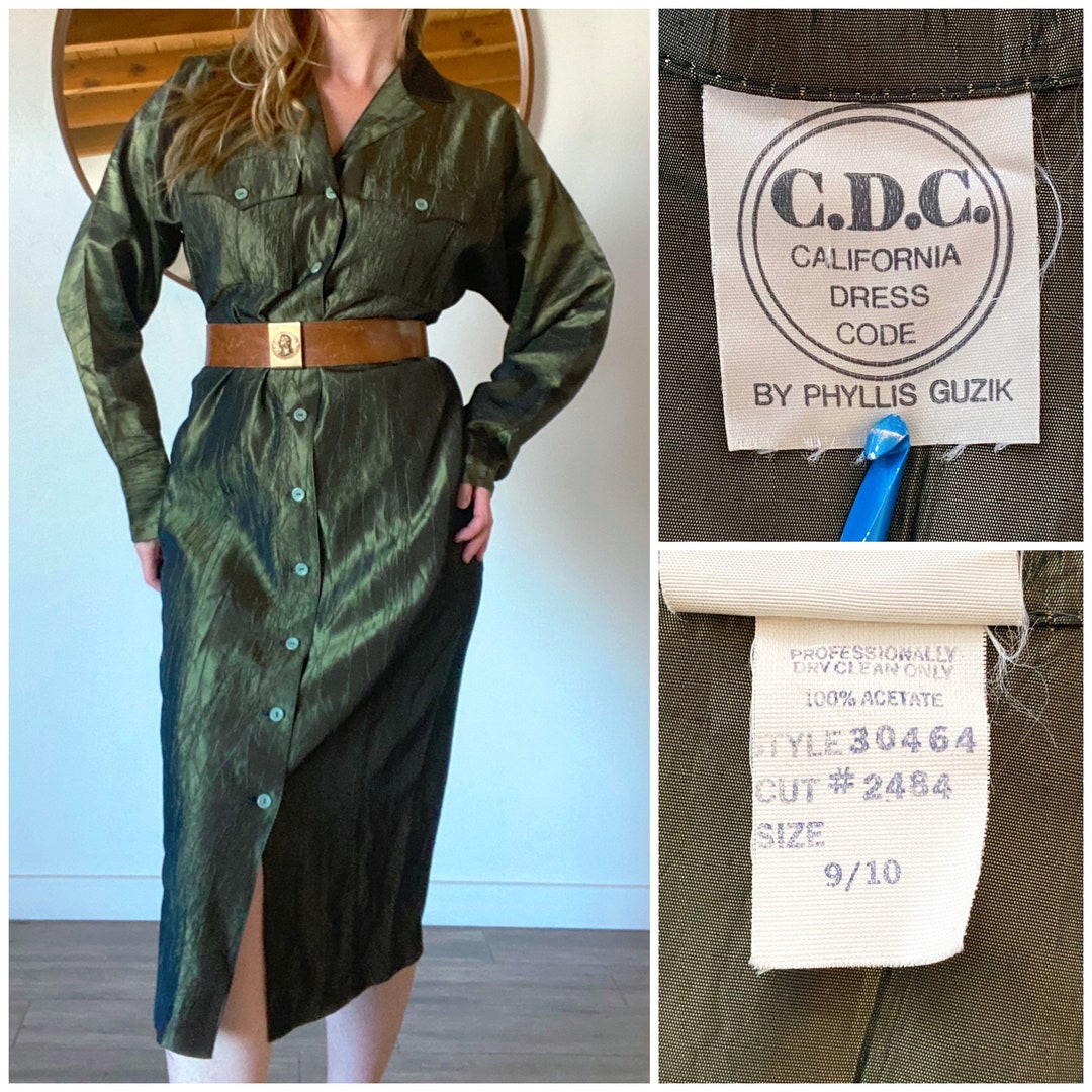 Vintage 80's C.D.C California Dress Code by Phyllis Guzik Iridescent ...
