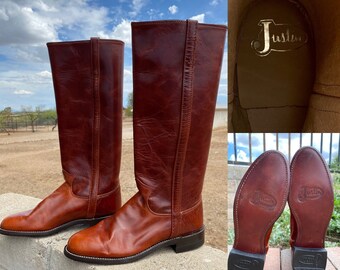 Justin Riding Boots - Etsy