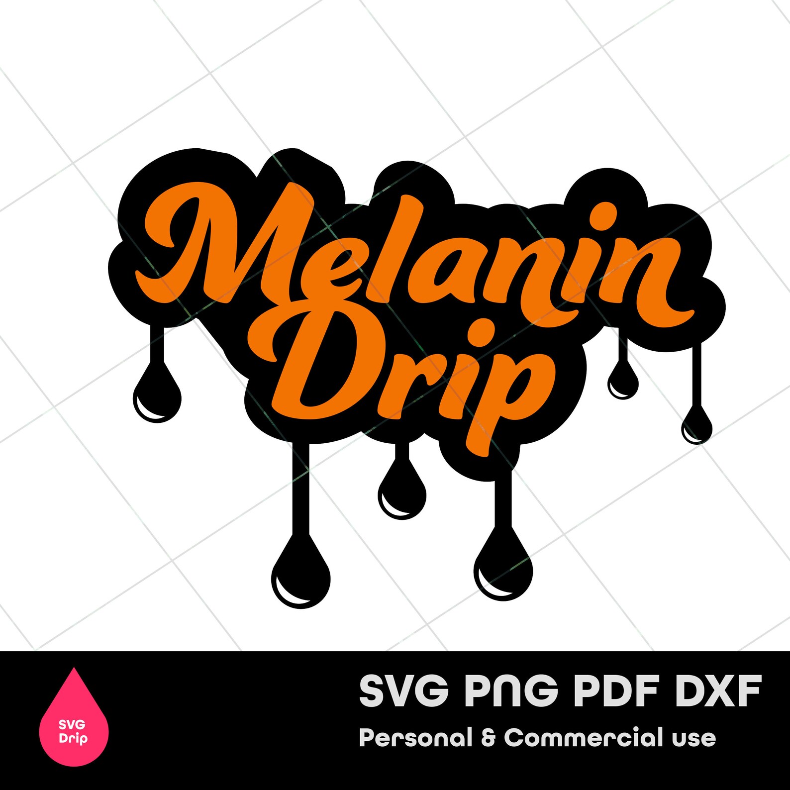 Melanin Drip Svg