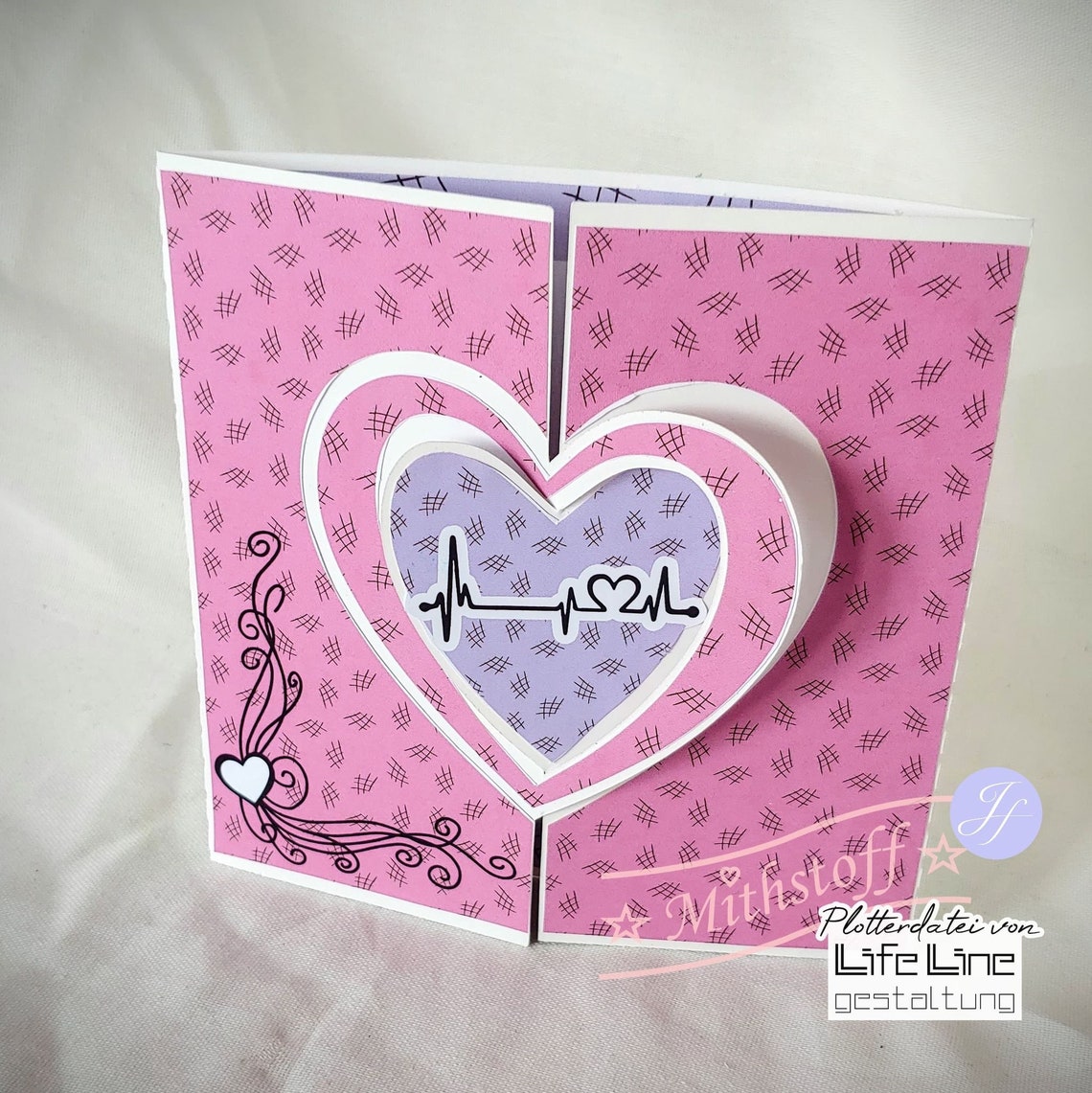 Plotterdatei KARTE MIT HERZ svg dxf - Etsy.de