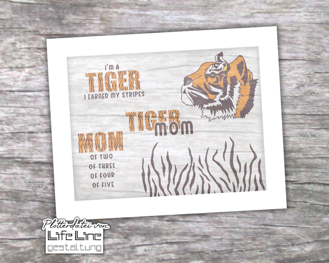 Plotterdatei TIGER svg dxf - Etsy.de