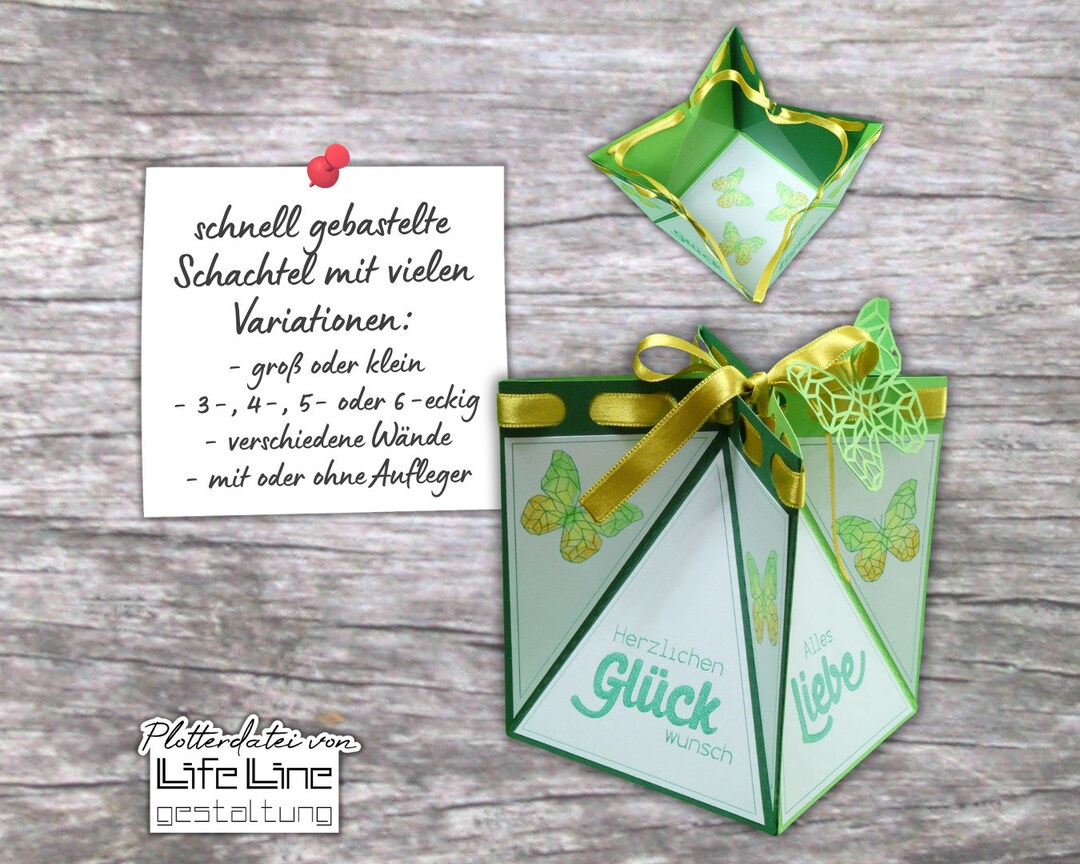 Plotter File BOX WITH RIBBON Svg + Dxf - Etsy