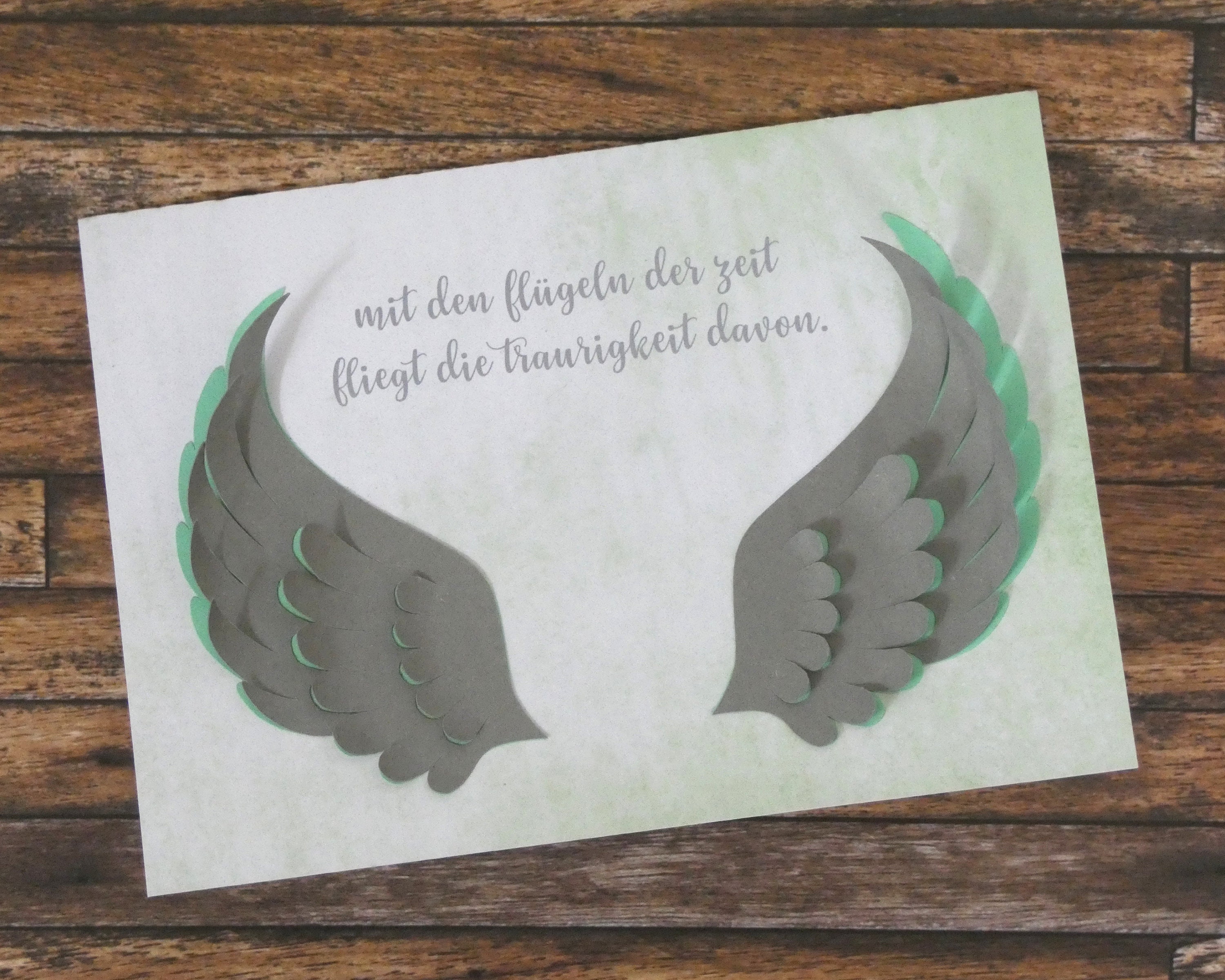Cutting File GRIEF CARD WINGS Svg + Dxf - Etsy