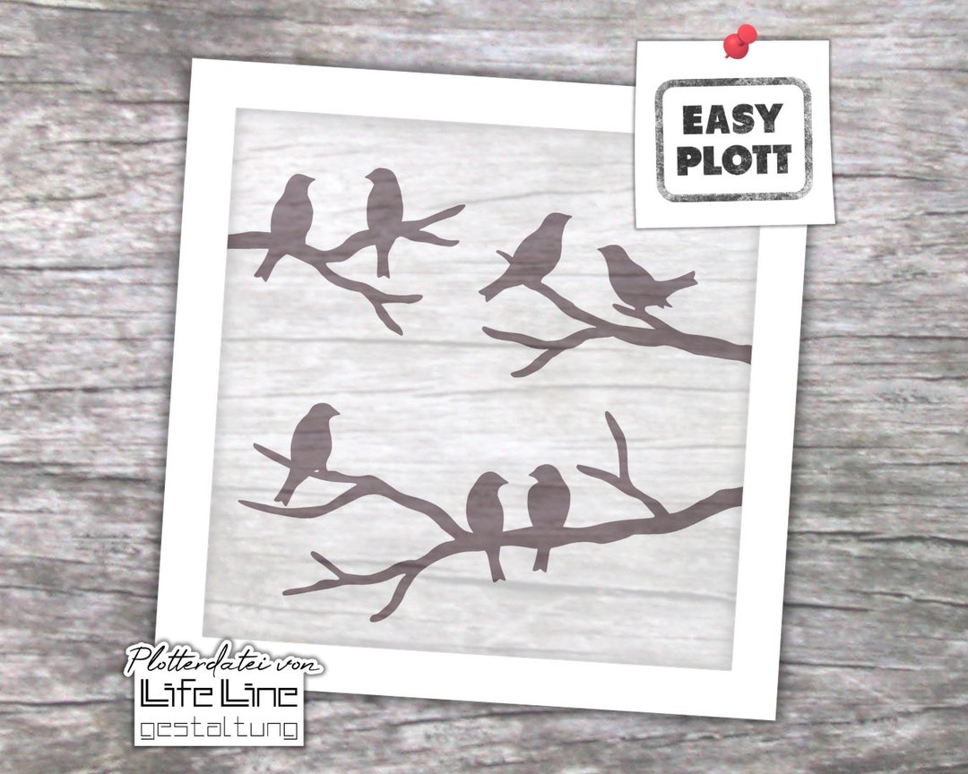 Plotterdatei VÖGEL svg + dxf - Etsy.de