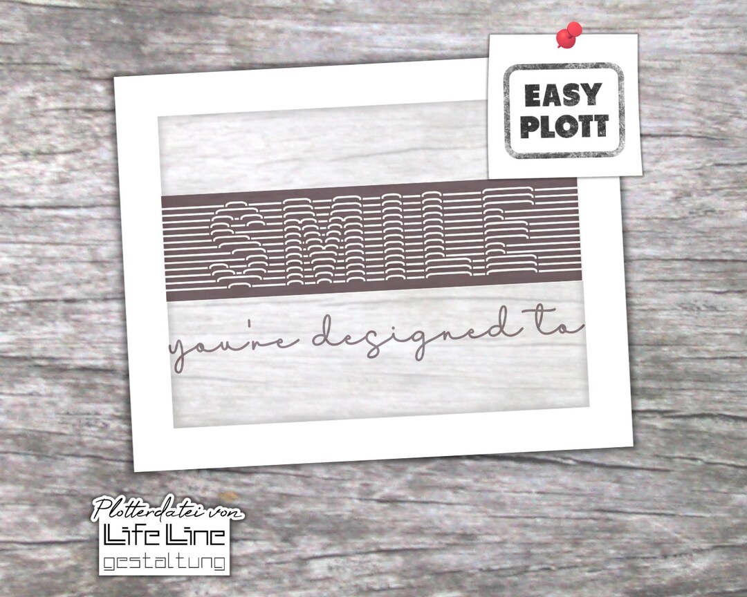 Plotter File SMILE Saying Svg Dxf - Etsy Plotter File SMILE Saying Svg Dxf - Etsy