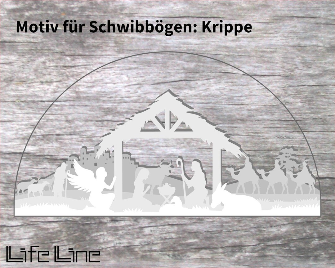Plotterdatei SCHWIBBOGEN KRIPPE svg dxf - Etsy.de