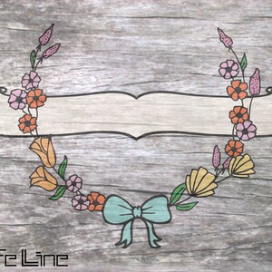 Plotterdatei Blumenbanner SVG | Etsy