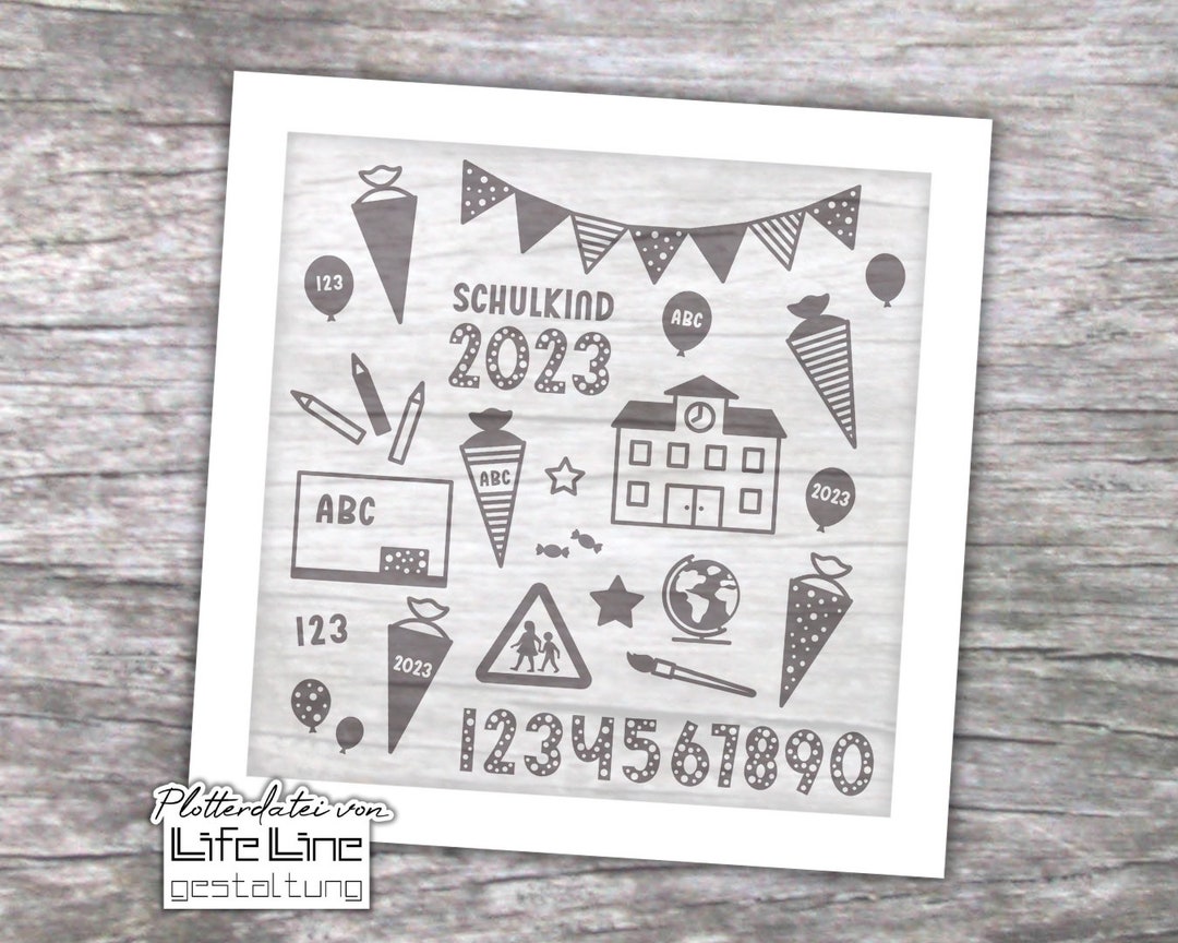 Plotterdatei EINSCHULUNG svg + dxf - Etsy.de