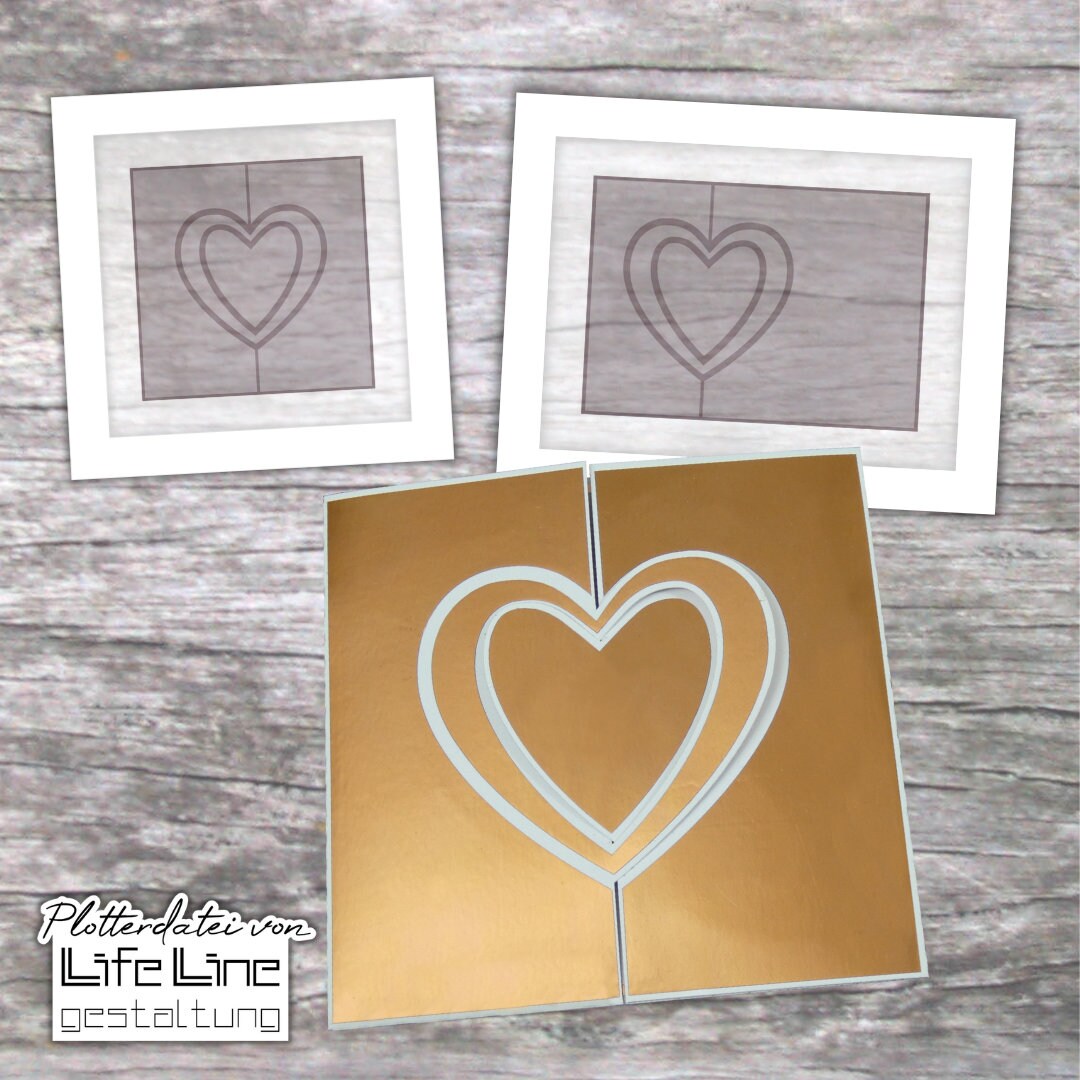 Plotterdatei KARTE MIT HERZ svg dxf - Etsy.de