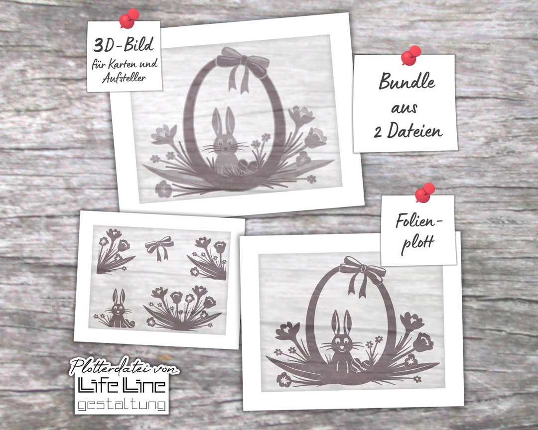 Plotter File Bundle EASTER NEST Svg Dxf - Etsy