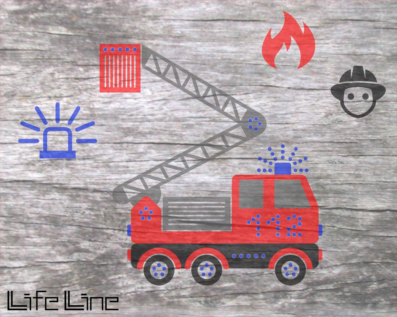 Plotterdatei FEUERWEHR svg dxf | Etsy