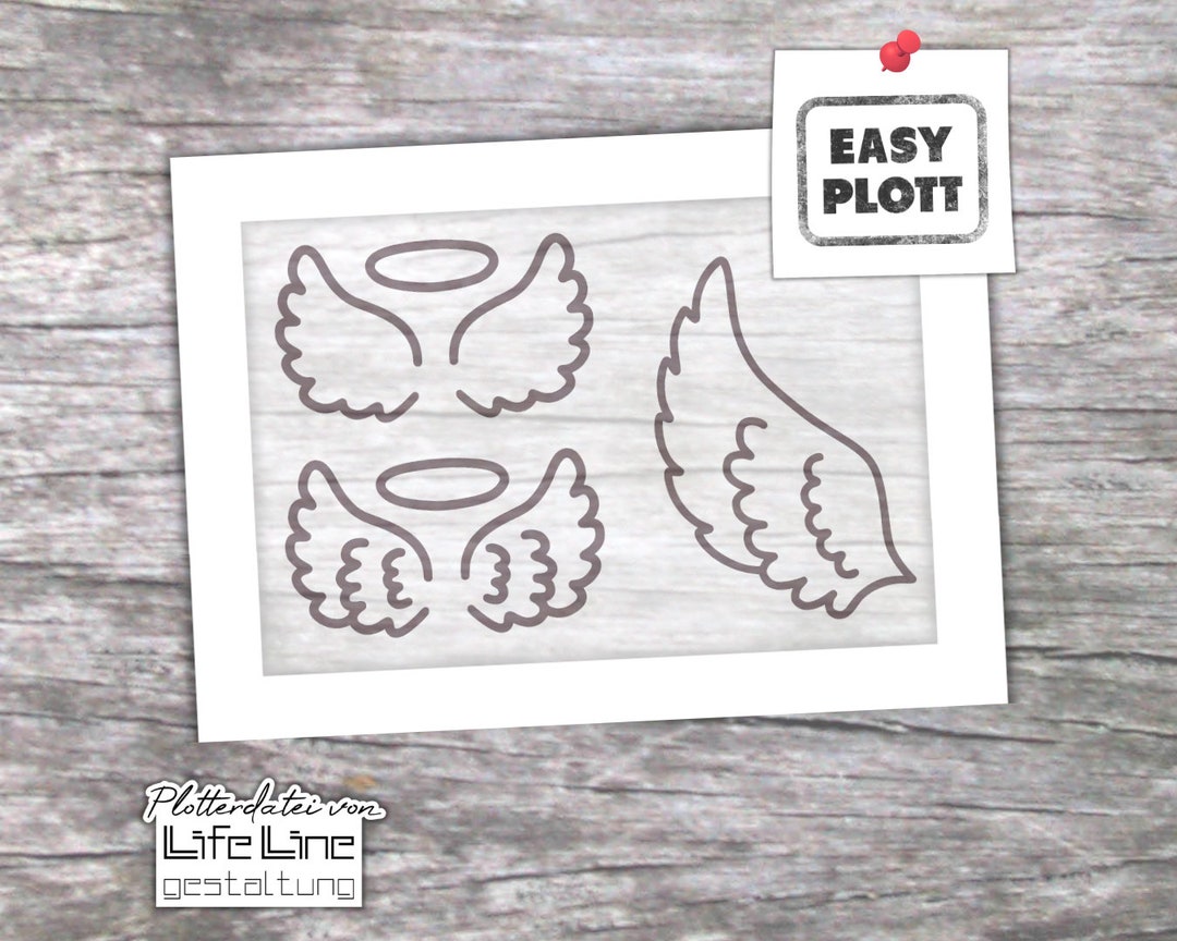 Plotter File WINGS Svg Dxf - Etsy