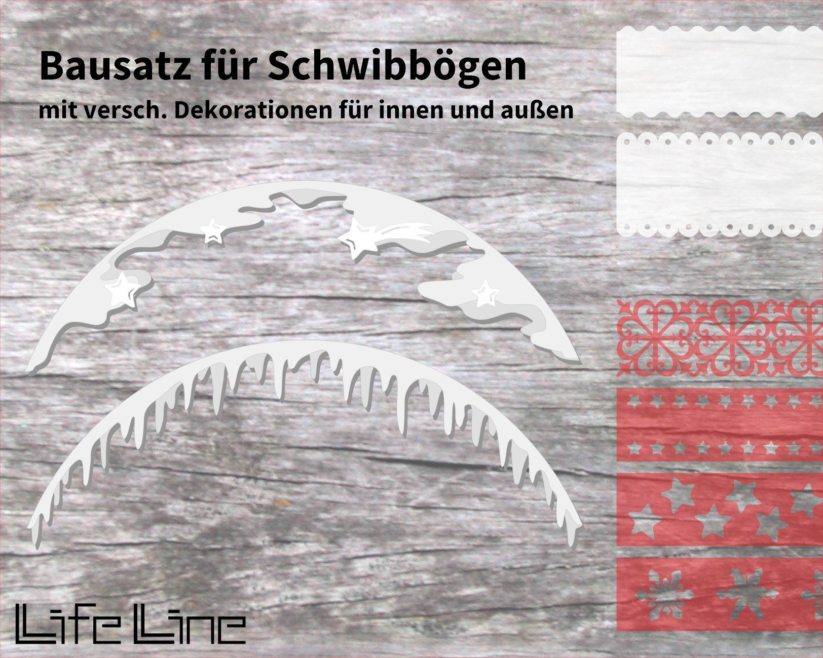 Plotterdatei SCHWIBBOGEN BAUSATZ svg dxf LifeLine Gestaltung - Etsy.de