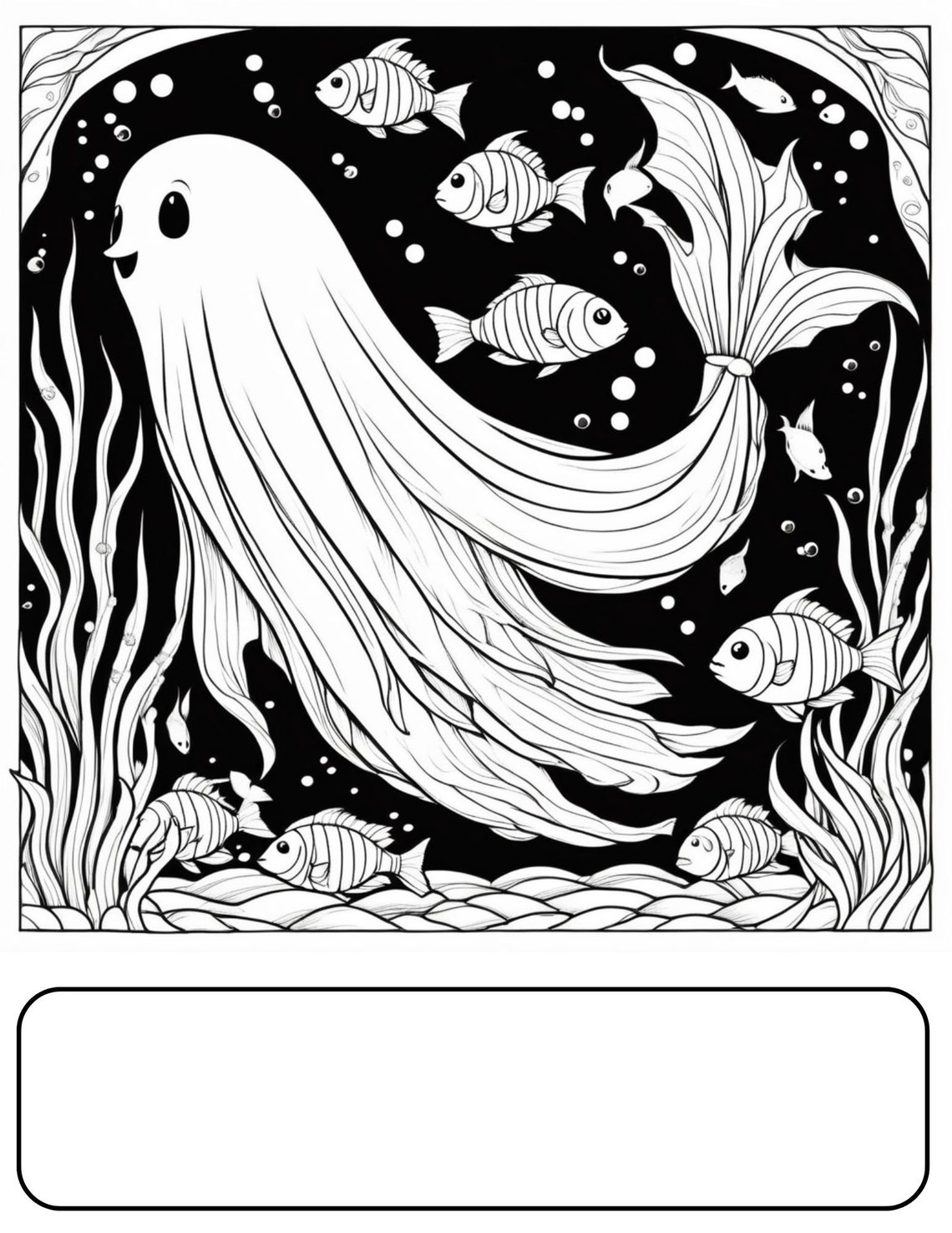 Cute Ghost Coloring Book for Halloween or Just for Fun-children or ...