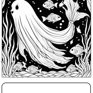 Cute Ghost Coloring Book for Halloween or Just for Fun-children or ...