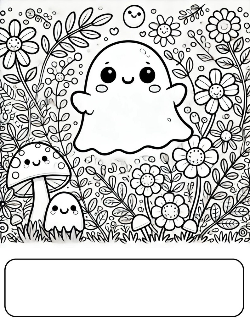 Cute Ghost Coloring Book for Halloween or Just for Fun-children or ...