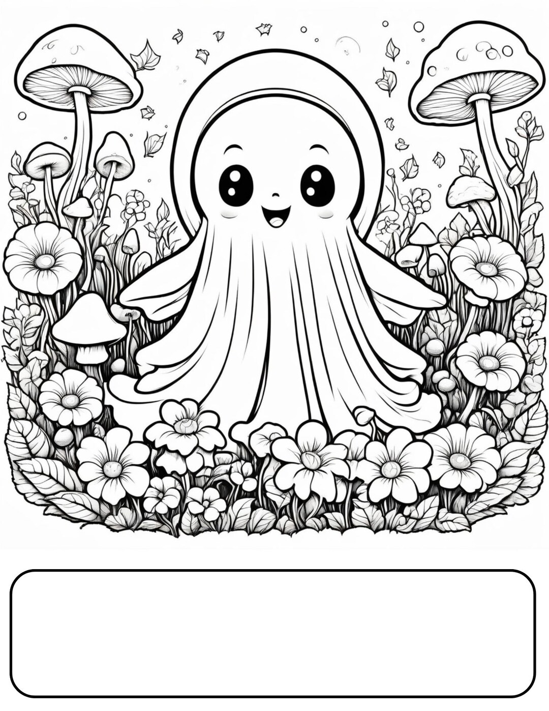 Cute Ghost Coloring Book for Halloween or Just for Fun-children or ...