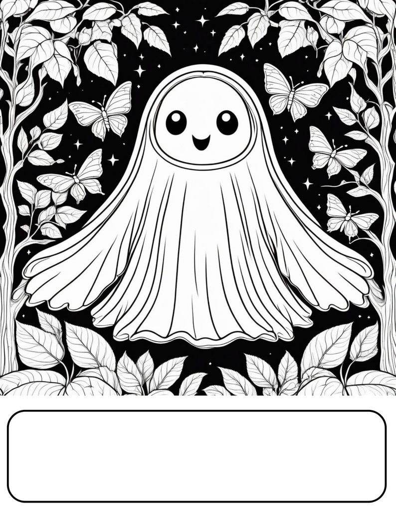 Cute Ghost Coloring Book for Halloween or Just for Fun-children or ...