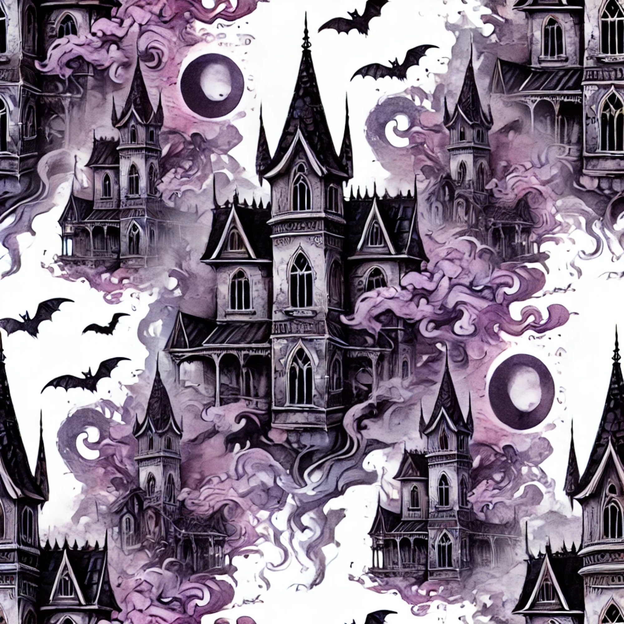 Haunted House Digital Paper (35 Pieces) - Etsy