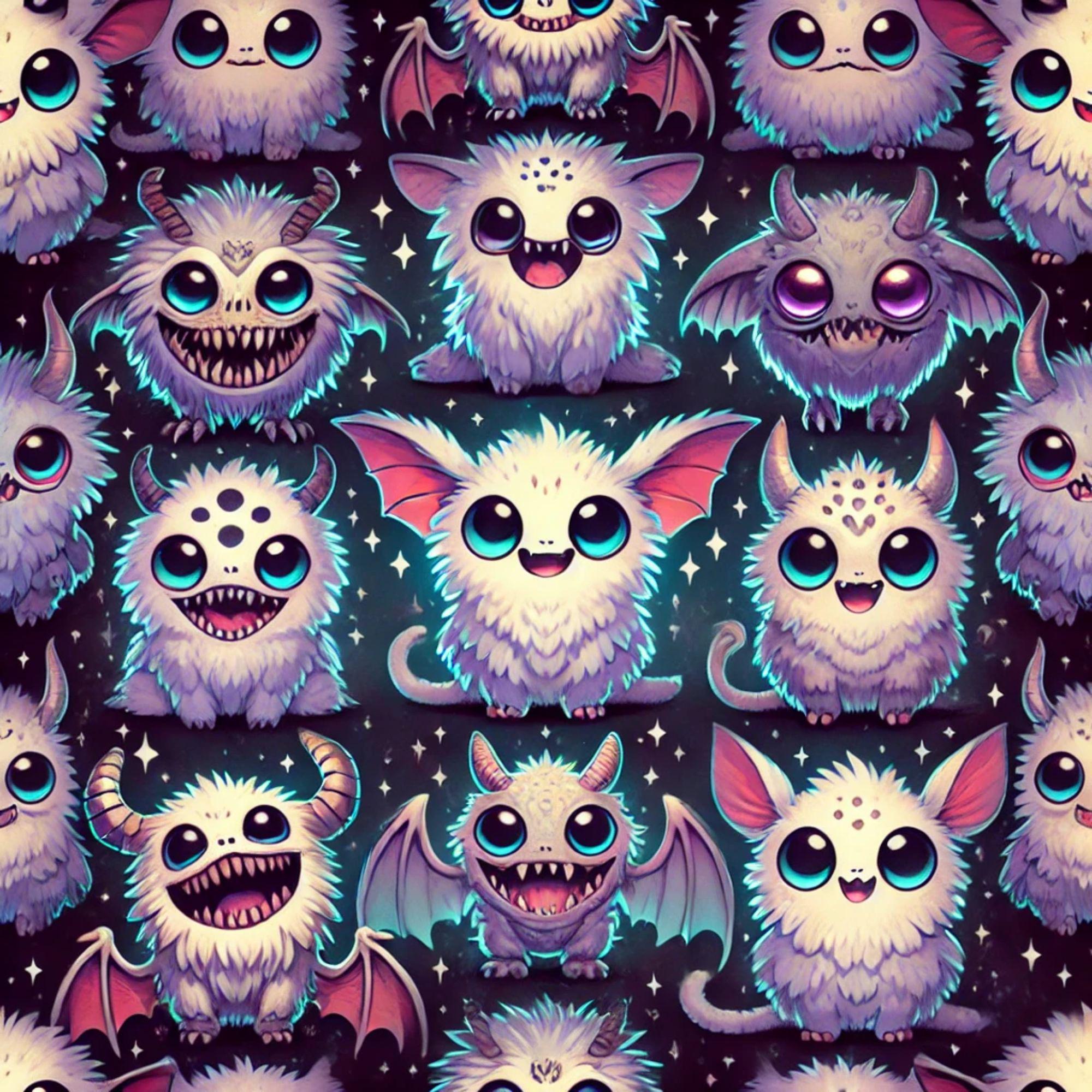Terrifyingly Cute Cryptid Digital Paper (16 Pieces) - Etsy