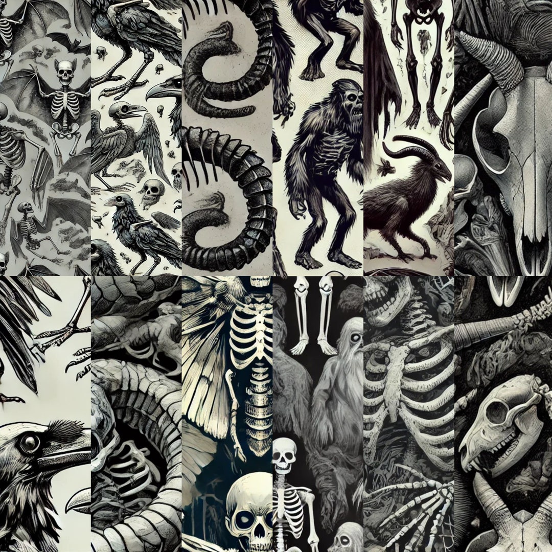 Eerie Skeleton Cryptid, Animal, Paper (16 PAGES) - Etsy