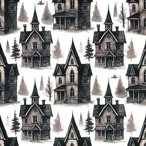 Haunted House Digital Paper (35 Pieces) - Etsy