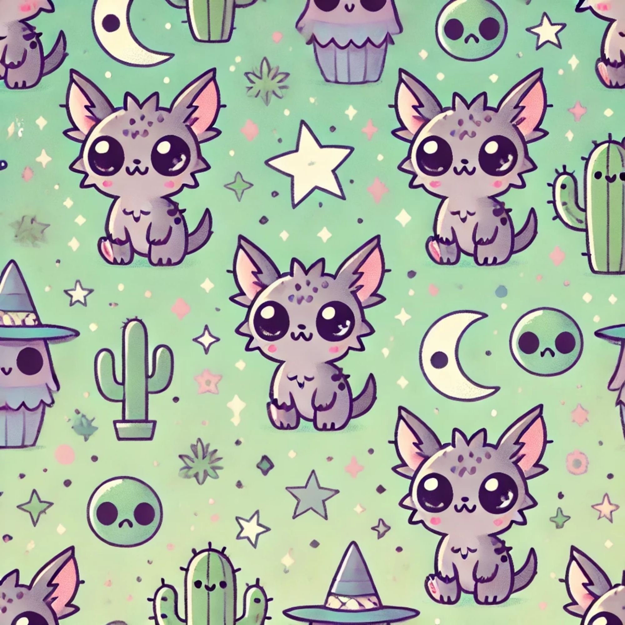 Cute Cryptid Digital Paper (16 Pieces JPG Format) - Etsy