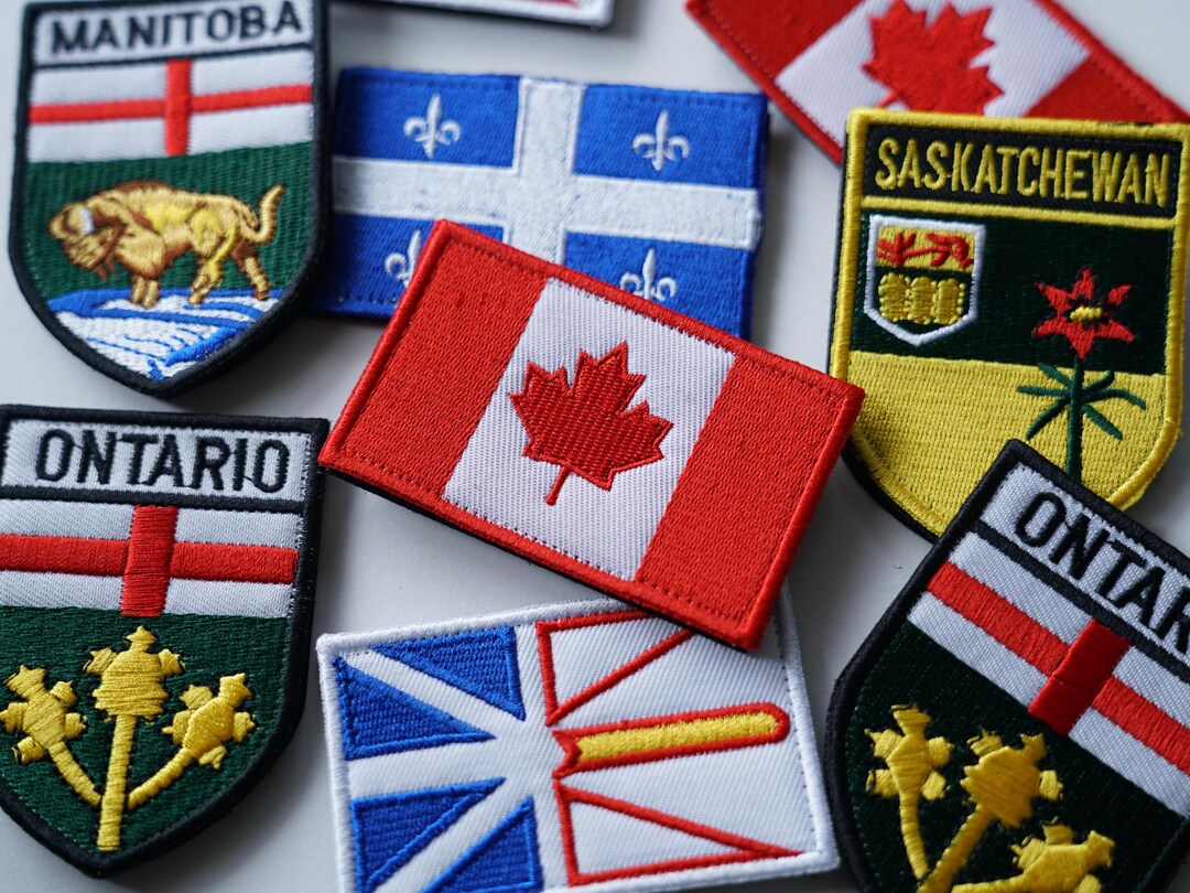 Canadian Province Embroidered Hook and Loop Patch: Ontario, Quebec ...