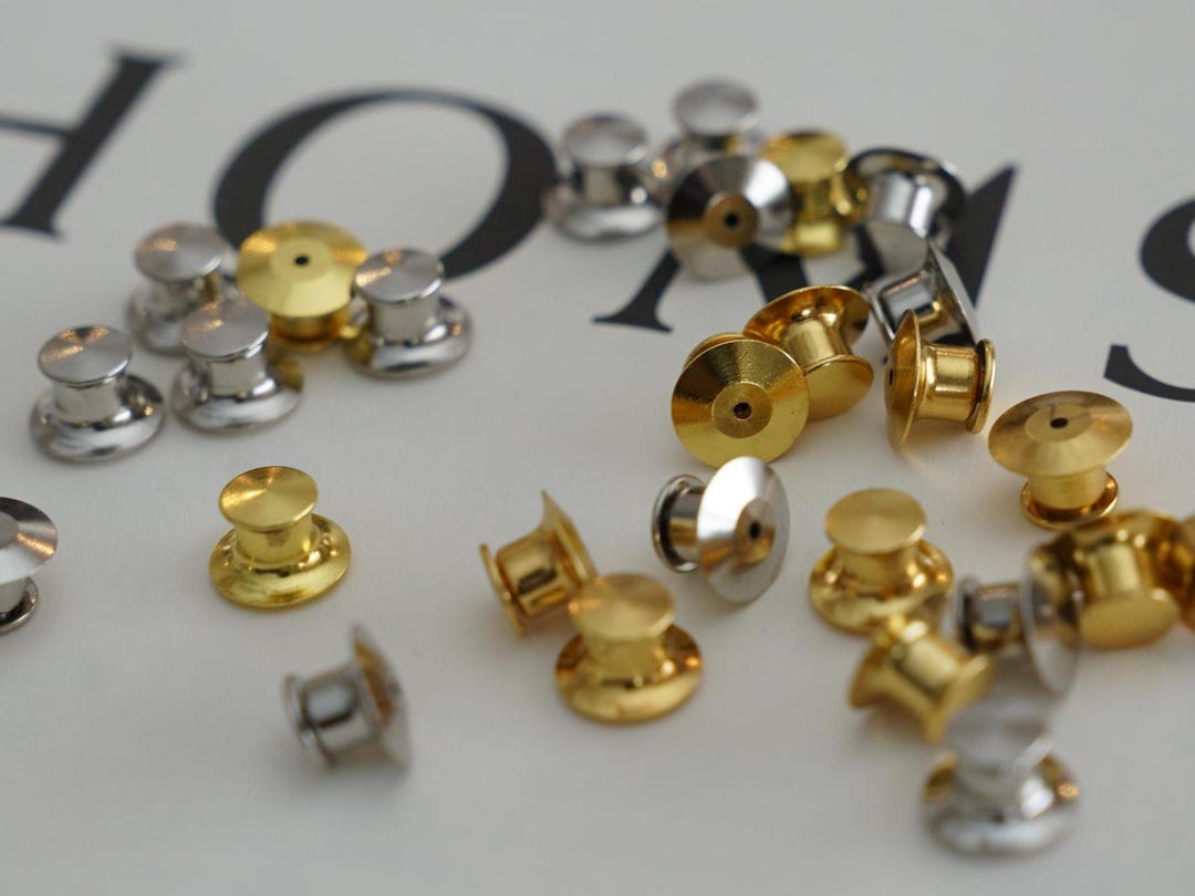 Locking Pin Badge Backs, Enamel Pin, Lapel Pin Metal Back With Lock ...