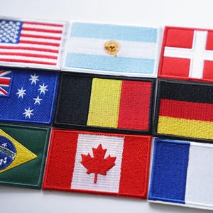 National Country Flag Embroidery Patch Iron on Sew on 3.25