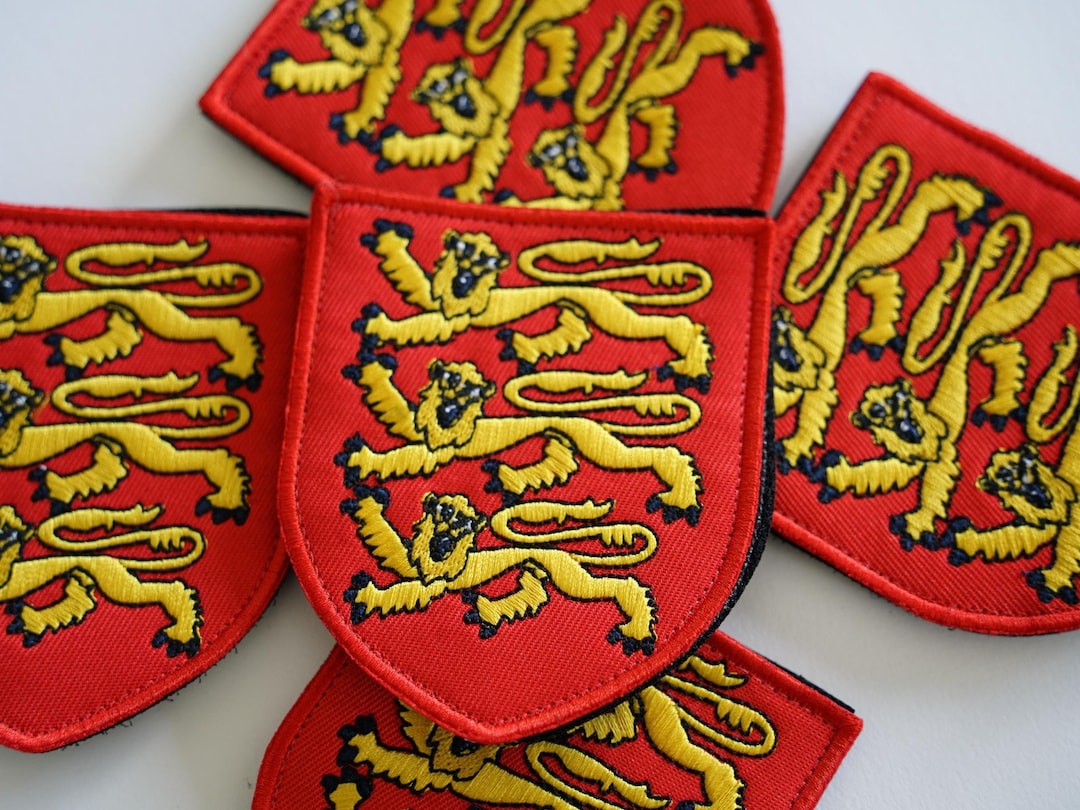 ENGLAND Three Lions Coat of Arms Patch Badge Embroidered Patch With ...