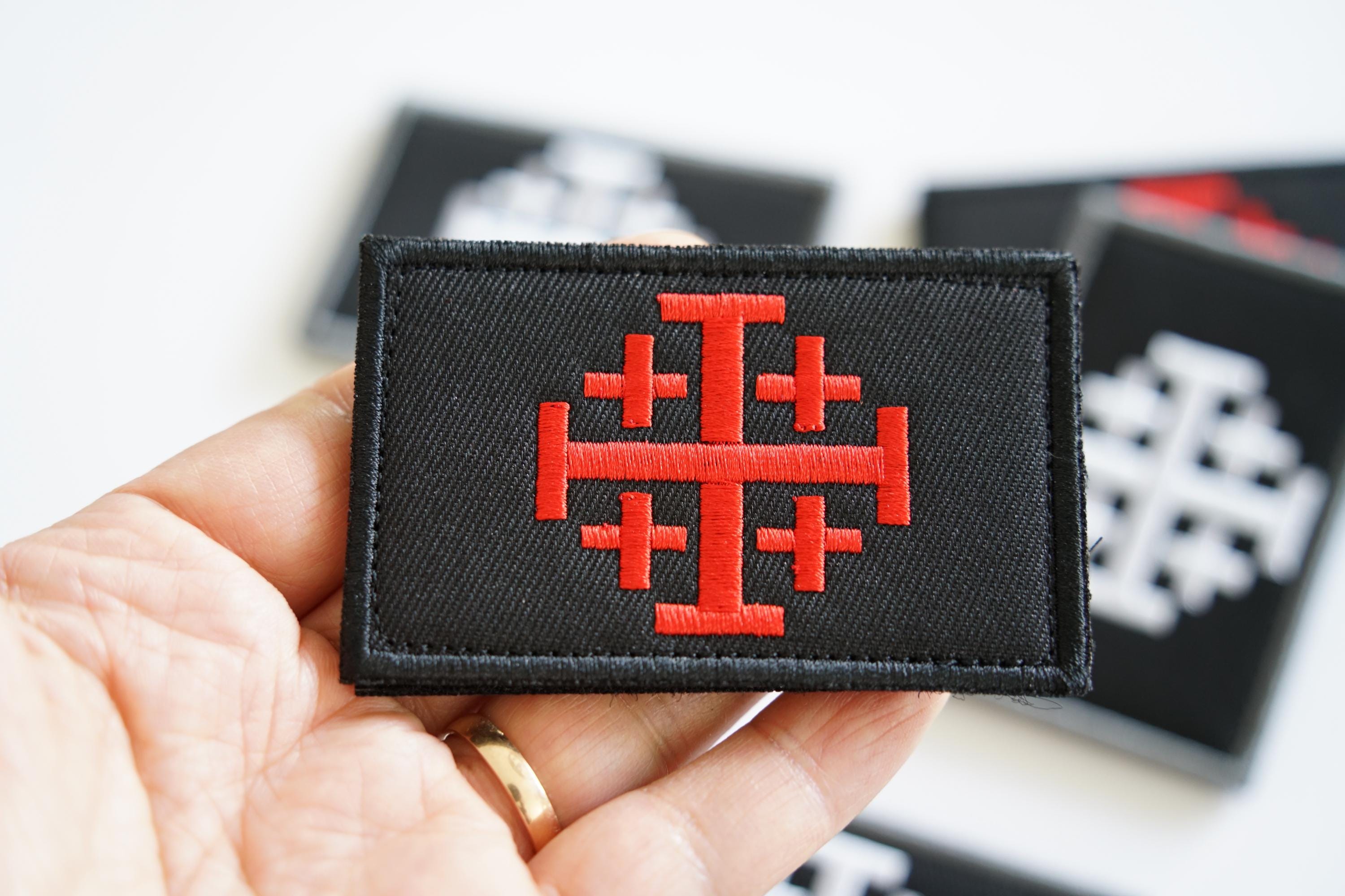 Jerusalem Cross Crusader Infidel Templar Knight Badge Embroidered Patch ...