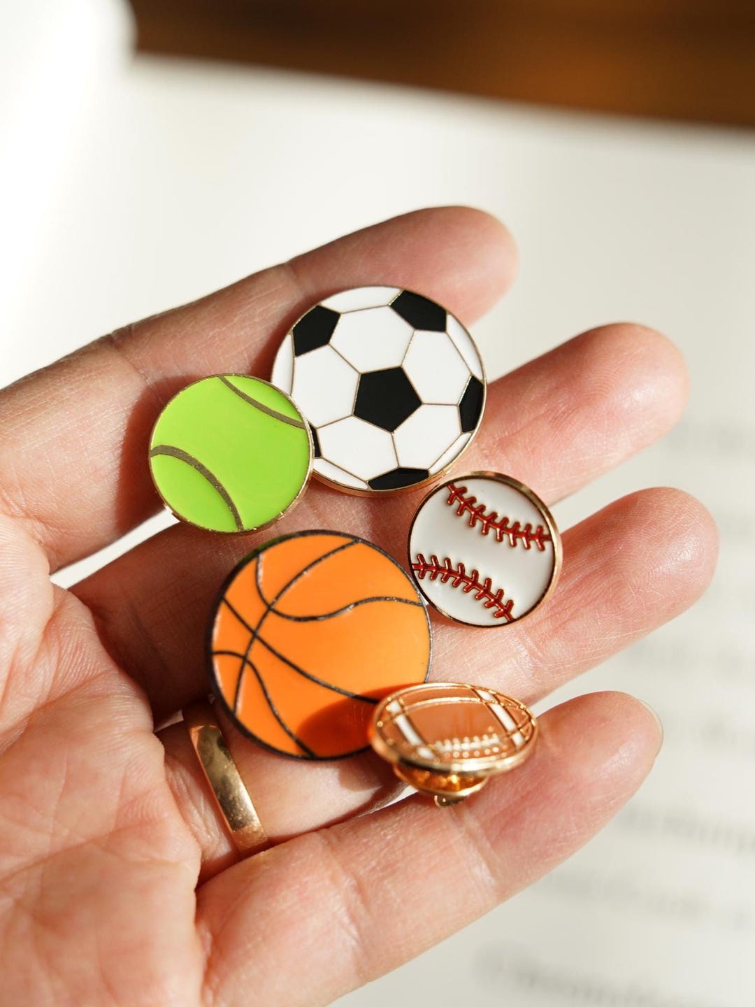 Sports Pin, Football Basketball Soccer Baseball Tennis Pin - Etsy