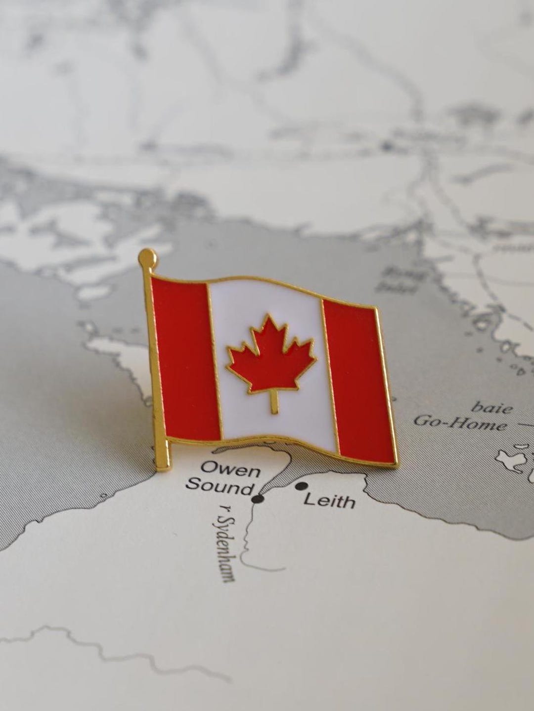 Canadian Flag Enamel Pin Canada Flag Pin Lapel Pin Maple Leaf Maple Pin ...