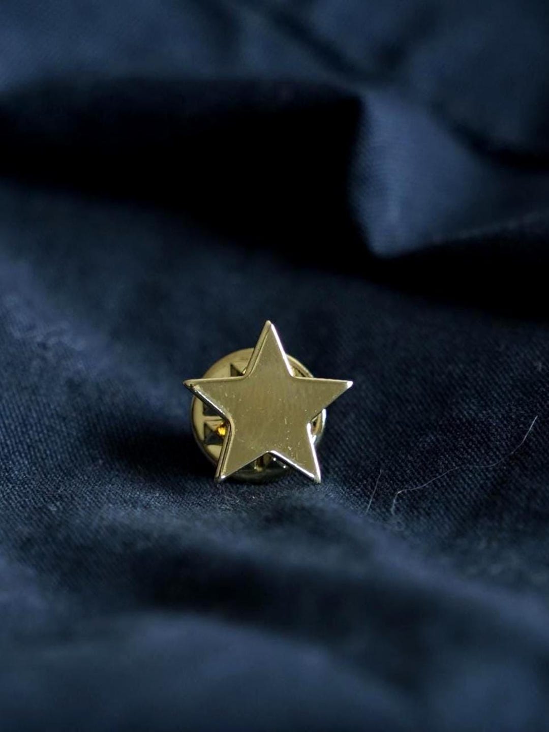 Golden Star Metal Pin Badge (15mm) - Etsy